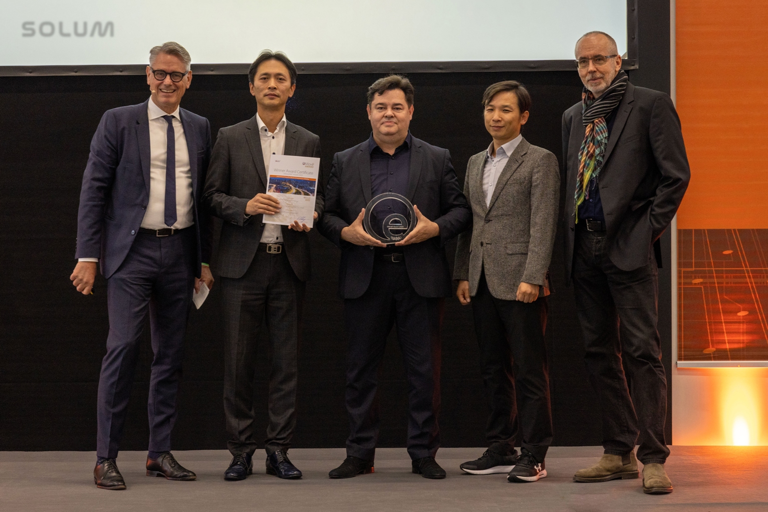 SOLUM Wins eMove360 Award for Charging & Energy